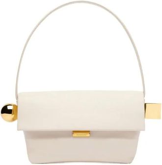 Jacquemus Hobo Bags - Le Rond Carre Leather Shoulder Bag - Gr. unisize - in Weiß - für Damen
