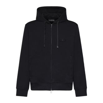 Emporio Armani Logo Hoodie - - Sweatshirts & Hoodies - Herren - Blau - XL