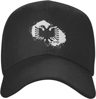 Generic Casquette de baseball tendance avec embl&egrave;me de lAlbanie - Casquette de baseball unisexe adulte - Drapeau albanais r&eacute;glable - Pour homme et femme - Cad