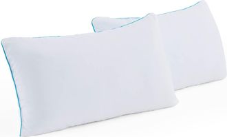 Linenspa US Queen Kopfkissen - 2er Set - Mittelfestes Kissen - Öko-Tex - aus zerkleinerten Memory Foam Flocken