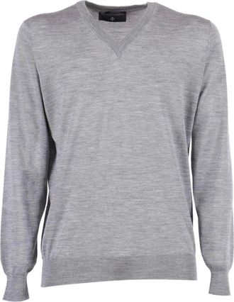 FILIPPO DE LAURENTIIS Homme, Pulls, Gris, Taille: M Collo V ML V-neck Tricots