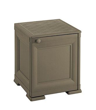 Tontarelli Nachttisch Omni-Modus, mit Vollbautür, Kunststoff (8085562909), Schokoladenfarben