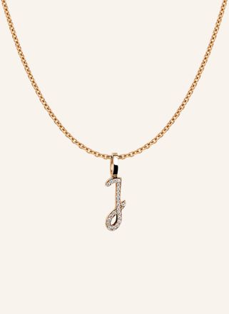 Cada Cada Kette Tiny Diamond Letter J rosegold