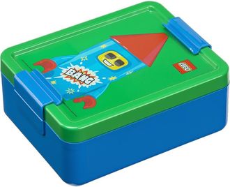 Room Copenhagen LEGO Lunchbox mit Fächern - Ikonisches Design, langlebig & spaßig für Kinder, Grün & Blau, spülmaschinenfest, perfekt für Meal-Prep, Snacks und Reisen