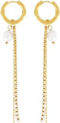 Dansk Copenhagen Joy Wasserdichte CZ Kette & Perlen Huggie - - Accessories - Damen - Gelb - ONE SIZE