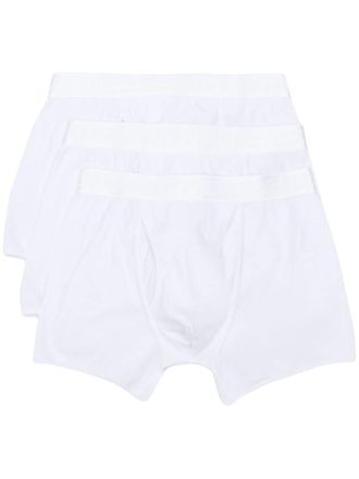 Off-white three-pack logo-tape boxer briefs - Blanc