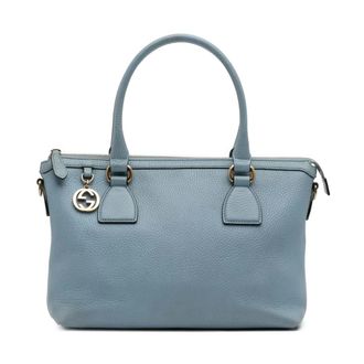 Gucci Sac bandouli&egrave;re en cuir Pre-owned - Femme - Pre-owned - Bleu - Taille: ONE Size