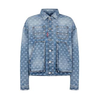 Dsquared2 Homme, Vestes, Bleu, Taille: XL Denim Utility Jacket