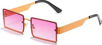 Generic Lunettes de soleil en métal à monture carrée 2025 pour hommes et femmes pare-soleil de vacances en plein air (couleur : G, taille : moyen)