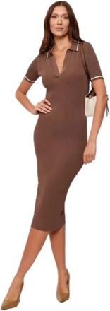 A|X Armani Exchange Femme, Robes, Brun, Taille: 40 FR Midi Dress