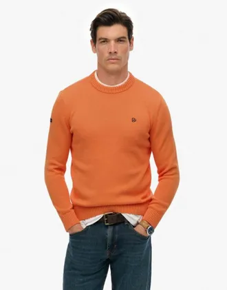 Superdry Pull preppy en coton - Mandarine d&eacute;lav&eacute;-Orange
