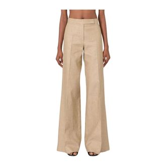 Max Mara Wide Pantalons - Femme - Pantalons - Brun - Taille: 38 FR