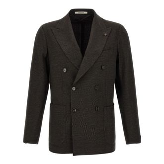 Tagliatore Montecarlo Zweireihiger Blazer - - Jackets - Herren - Braun - M