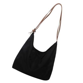 BESTONZON Paquet &agrave; Main pour Femme Noir Polyvalent Paquet Fourre-Tout L&eacute;ger &agrave; Bandouli&egrave;re R&eacute;glable de Rangement de Voyage Pratique pour T&eacute;l&eacute;phone et Accessoires