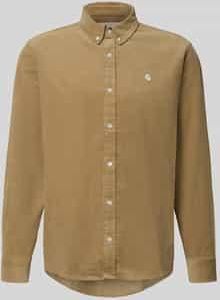 Carhartt Work in Progress Regular Fit Freizeithemd aus Cord mit Button-Down-Kragen