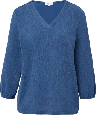 s.Oliver Damen T-Shirt 3/4 Arm 2170094 Blue 44