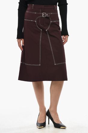 Stella McCartney Midi Skirt WORKWEAR with Exposed Seams Stella McCartney