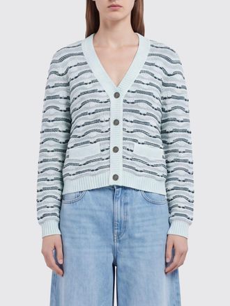 Marni Cardigan en laine &agrave; rayures et col V avec poches fendues