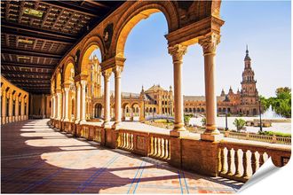 Islandburner XXL Bild Poster Plaza De Espana Sevilla Andalusien Spanien Schöne Aussicht Premium Bilder Fotodruck