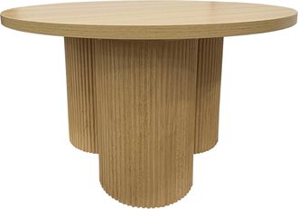 Oviala Couchtisch, rund, 80 cm, skandinavisch, helles Holz