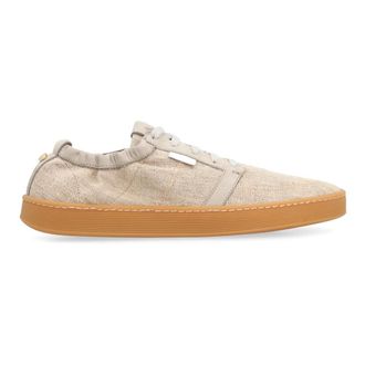 Volta Niedrige Ledersneaker mit Gummisohle - - Shoes - Herren - Beige - 40 EU