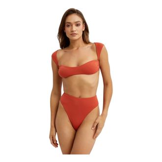 La Reveche Femme, Maillots de bain, Rouge, Taille: 42 FR Amber Bikini Top
