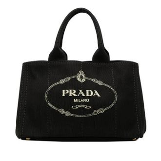 Prada Pre-owned Canvas Tote Bag - - Pre-owned - Damen - Schwarzk - ONE SIZE