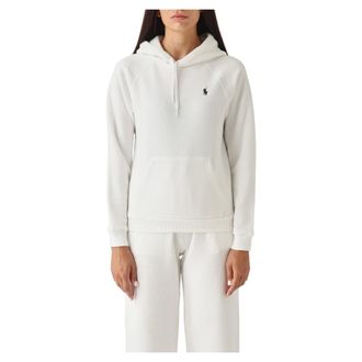 Polo Ralph Lauren Femme, Sweatshirts et sweats &agrave; capuche, Blanc, Taille: 34 FR Logo Hooded SweaT-shirt
