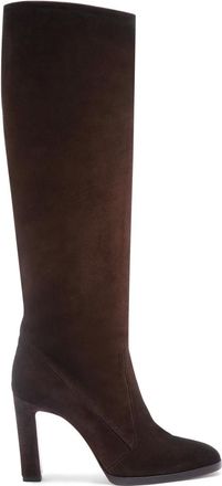 Santoni Botte &agrave; talon en daim - Femme - Chaussures - Brun - Taille: 40 EU