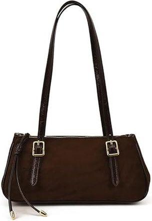 Generic Sac fourre-tout en faux su&egrave;de pour femme avec poign&eacute;e sup&eacute;rieure zipp&eacute;e et options de transport polyvalentes