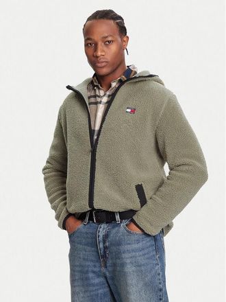 Tommy Jeans Fleecejacke DM0DM19224 Gr&uuml;n Regular Fit