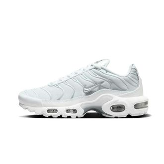 Nike Homme, Chaussures, Blanc, Taille: 36 1/2 EU Blanc Argent Métallique Air Max Plus