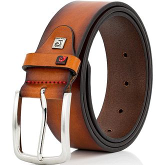 Pierre Cardin 40 mm Vollrindleder cognac, Farbe/Color:braun, Size US/EU:Bundweite 145 cm Gesamtl&auml;nge 160 cm W 54 XXXXXL