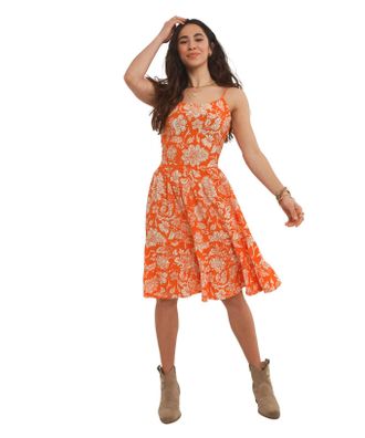 Joe Browns Damen &Auml;rmelloses Blumenmuster L&auml;ssiges Kleid, rot, 32
