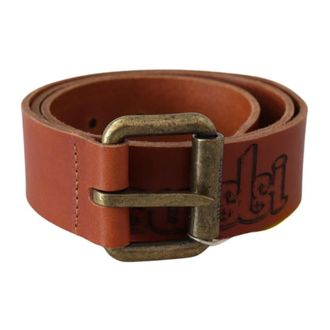 Just Cavalli Stilvoller Brauner Lederg&uuml;rtel mit Logo - - Accessories - Damen - Braun - ONE SIZE