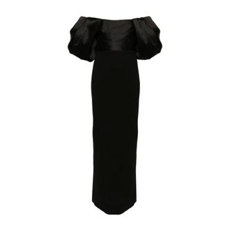 Solace London Femme, Robes, Noir, Taille: 38 FR Robe Maxi Noire Sans Bretelles