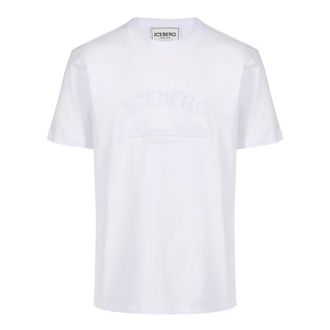 Iceberg Homme, Tops, Blanc, Taille: XL T-shirt Classique Coupe Standard