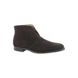 Crockett & Jones Dunkelbraune City Sole Schn&uuml;rschuhe aus Wildleder - - Shoes - Herren - Braun - 40 1/2 EU