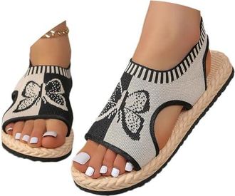 Generic Sandales Femme &eacute;t&eacute; Confortable Orthop&eacute;dique Bout Ouvert Chaussures Antid&eacute;rapant Respirantes D&eacute;Contract&eacute;Es Sandales de Plage Leger Boho Sandals Platfor