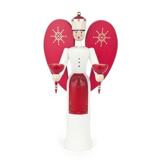 Dregeno Seiffen eG Dregeno Seiffen Engel farbig lasiert - 28cm / Weihnachtsengel - Original Erzgebirge Engel