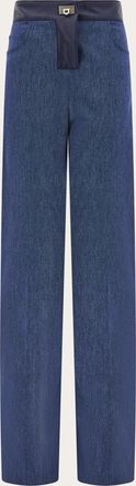 Ferragamo Damen 5-Pocket-Hose Blau