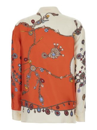 Versace Womens Shirt Multicolour Silk Blouses
