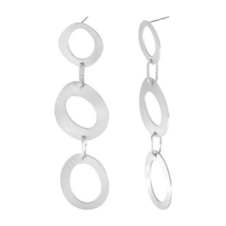 Dansk Copenhagen Alaya In:store Dreifach-Kreis-Ohrring Silberbeschichtung V2 - - Accessories - Damen - Grau - ONE SIZE