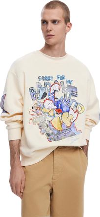 Desigual Herren 25SMSK07 Sweatshirt, White, XL