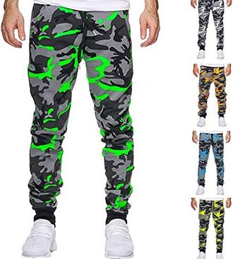 Generic Pantalon de jogging camouflage pour homme - Coupe classique - Imprim&eacute; avec cordon de serrage - L&eacute;ger et confortable - Respirant - Pour la course &agrave; pie