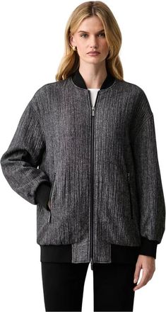 A|X Armani Exchange Bomber d&eacute;contract&eacute; - Femme - Vestes - Gris - Taille: 42 FR