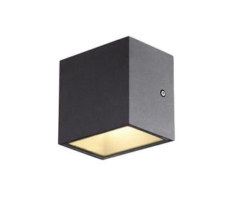SLV 1002032 Applique SITRE Cube WL/&Eacute;clairage pour Murs, all&eacute;es, entr&eacute;es, Spot LED saillie dext&eacute;rieur, Lampe de jardin/IP44 3000K 10W 1120 560lm Anthracite