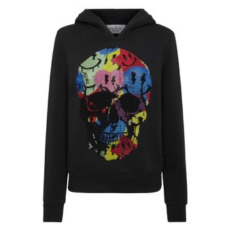 Philipp Plein Hooded Sweatshirt Smile - - Sweatshirts & Hoodies - Damen - Schwarzk - M