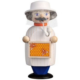 Seiffener Volkskunst | Räuchermann Erzgebirge | Kleine Gesellen 14 cm | Räuchermännchen | Original Erzgebirgische Volkskunst | 12257 | Imker