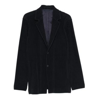 Issey Miyake Homme Pliss&egrave; Jacket - - Jackets - Herren - Blau - L